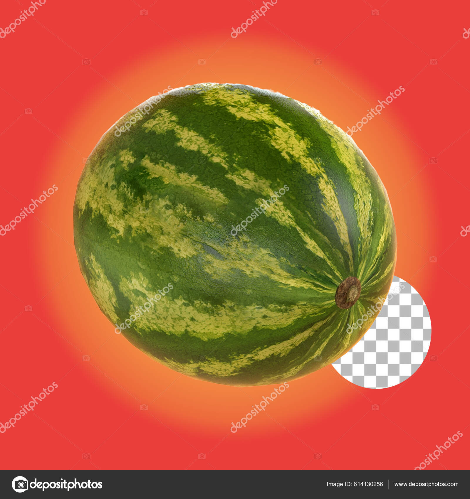 Fresh Tropical Red Water Melon Fruit Isolated — Stock Photo ...
