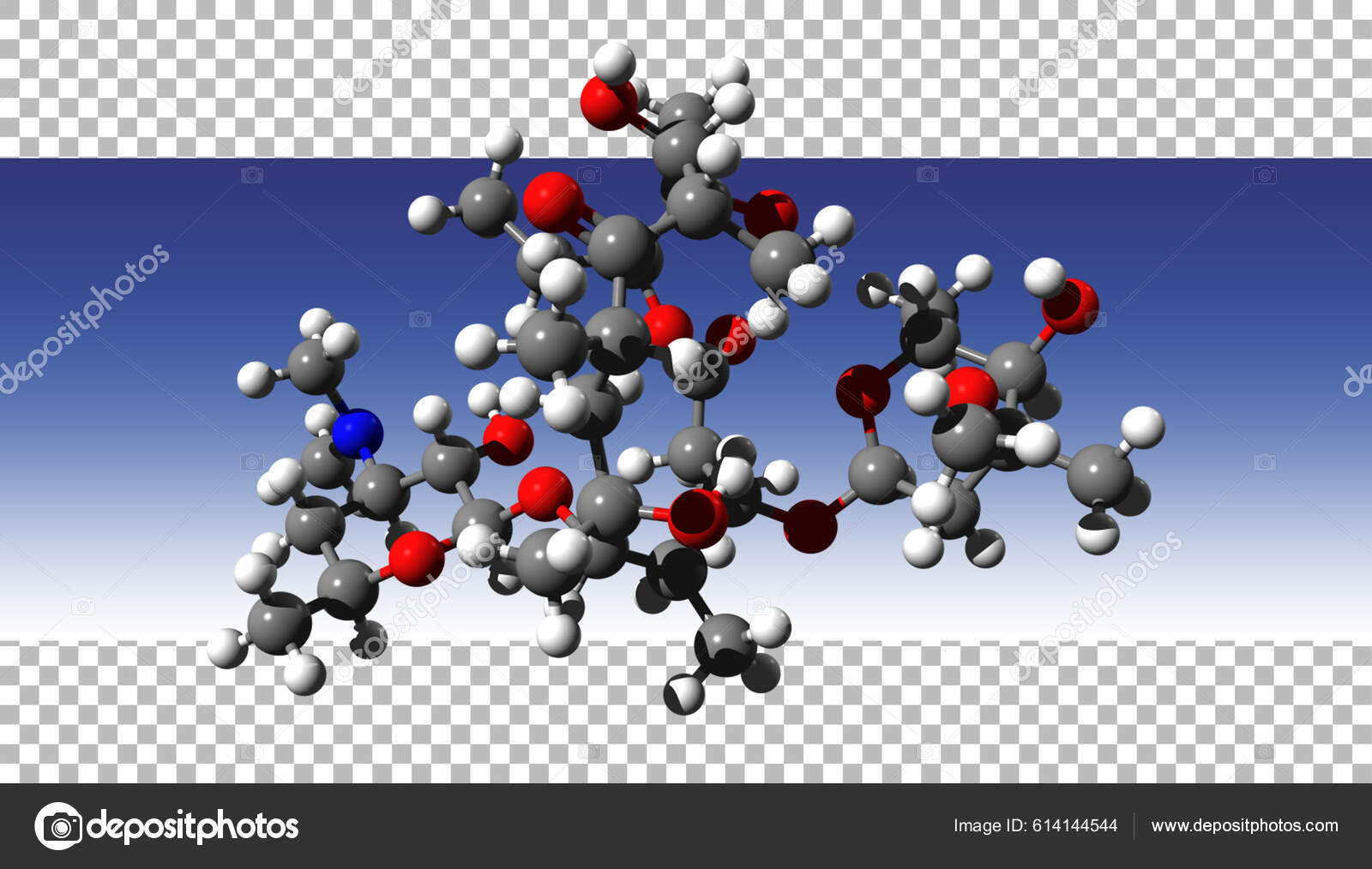 Concept Molecule Rendering Transparent Background — Stock Photo ...