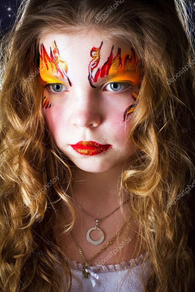 Flame Face Paint
