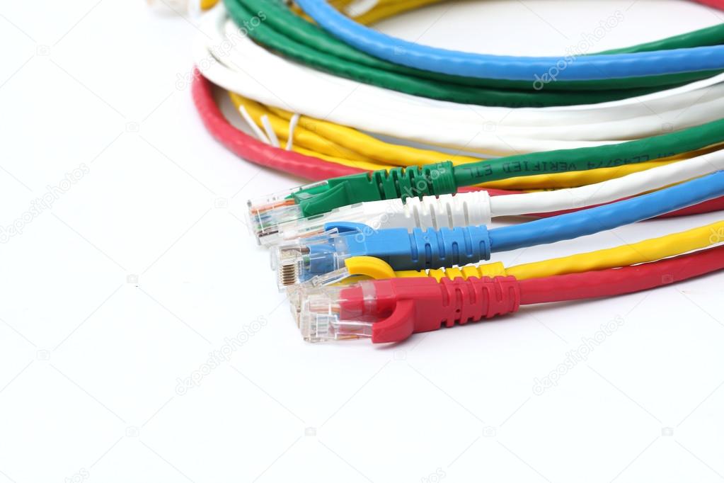 Colorful UTP ethernet cables LAN Stock Photo by ©myrainjom01 32461175
