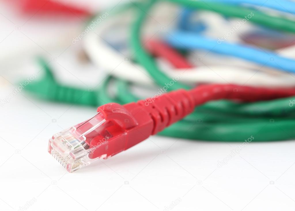 Connect Lan cable isolated on white background — Stock Photo ...