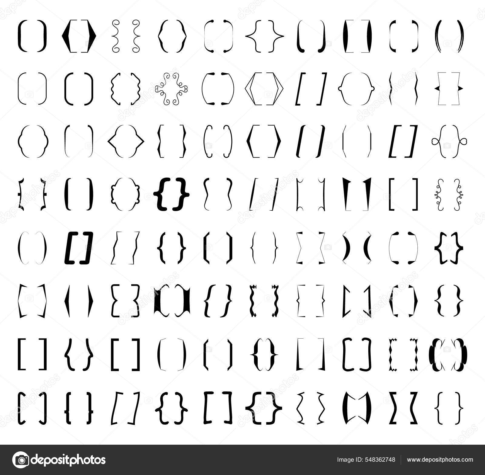 Curly Brackets Frame