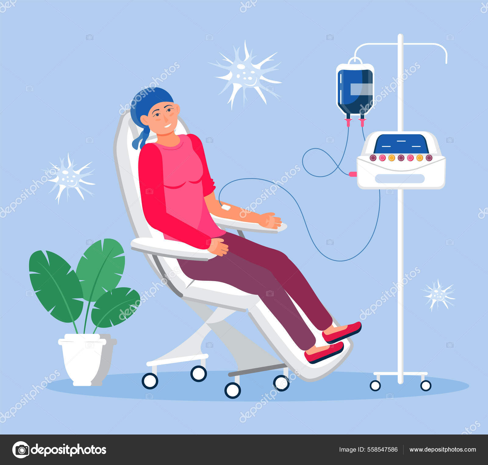 Chemotherapy concept vector for medical web, landing page. Chemo ...