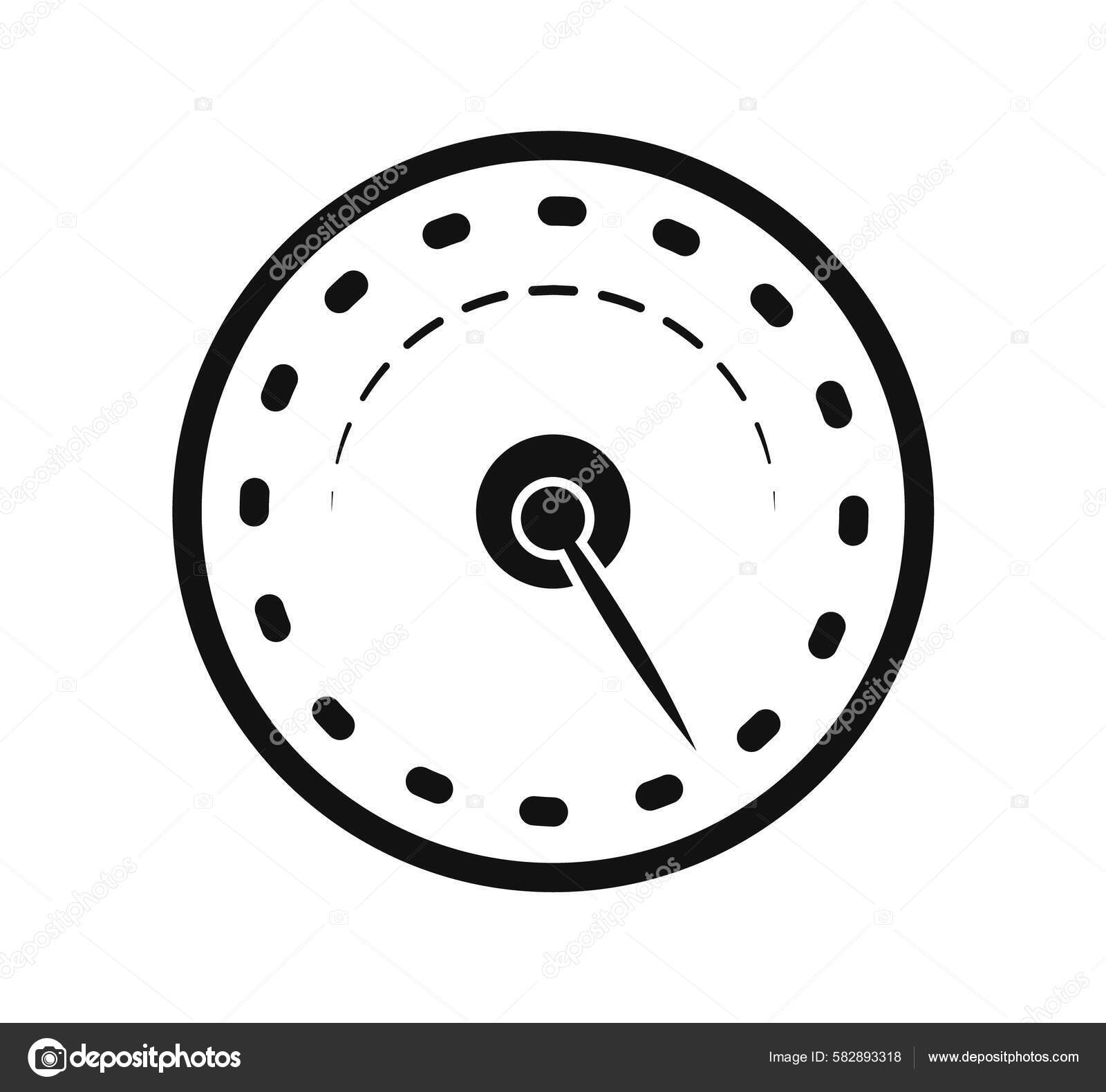 Speedometer Icon Vector Scale Meter Outline Style Tachometer Icon Speed ...