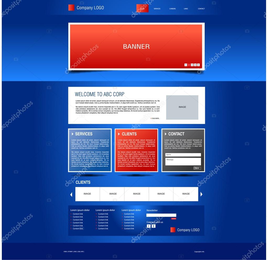 Blue Web design Template — Stock Photo © rafi_mmedia #27858187