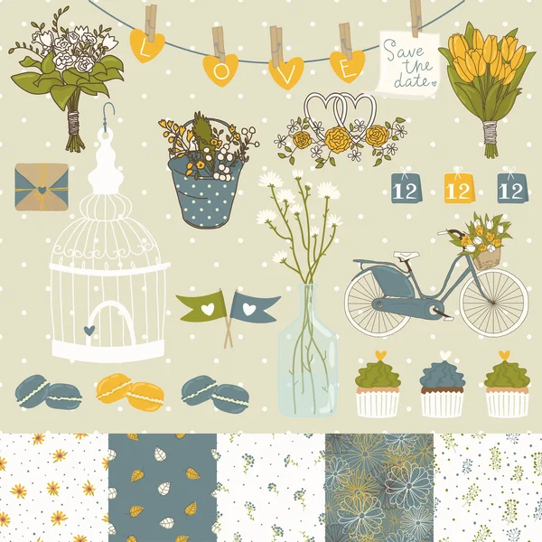 Set for wedding design. — Stock Vector © artnis #47440663