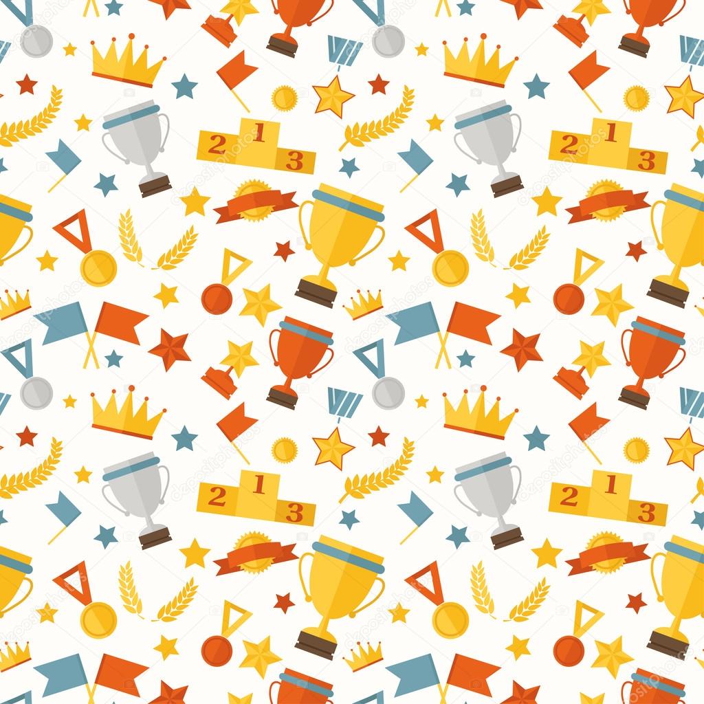 Trophy and winners pattern Stock Vector Image by ©artnis #47871717