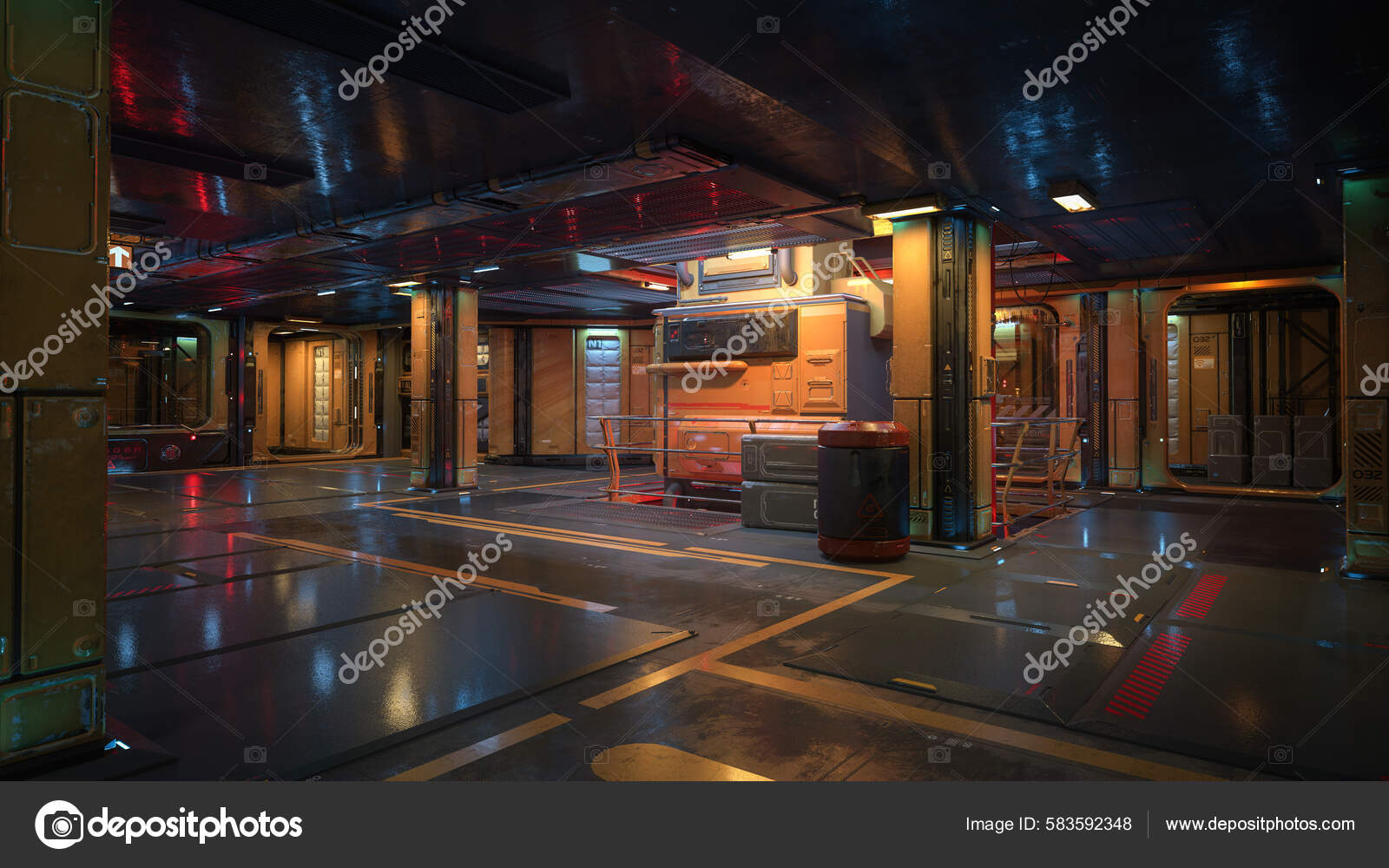 Fiction Space Station Interior