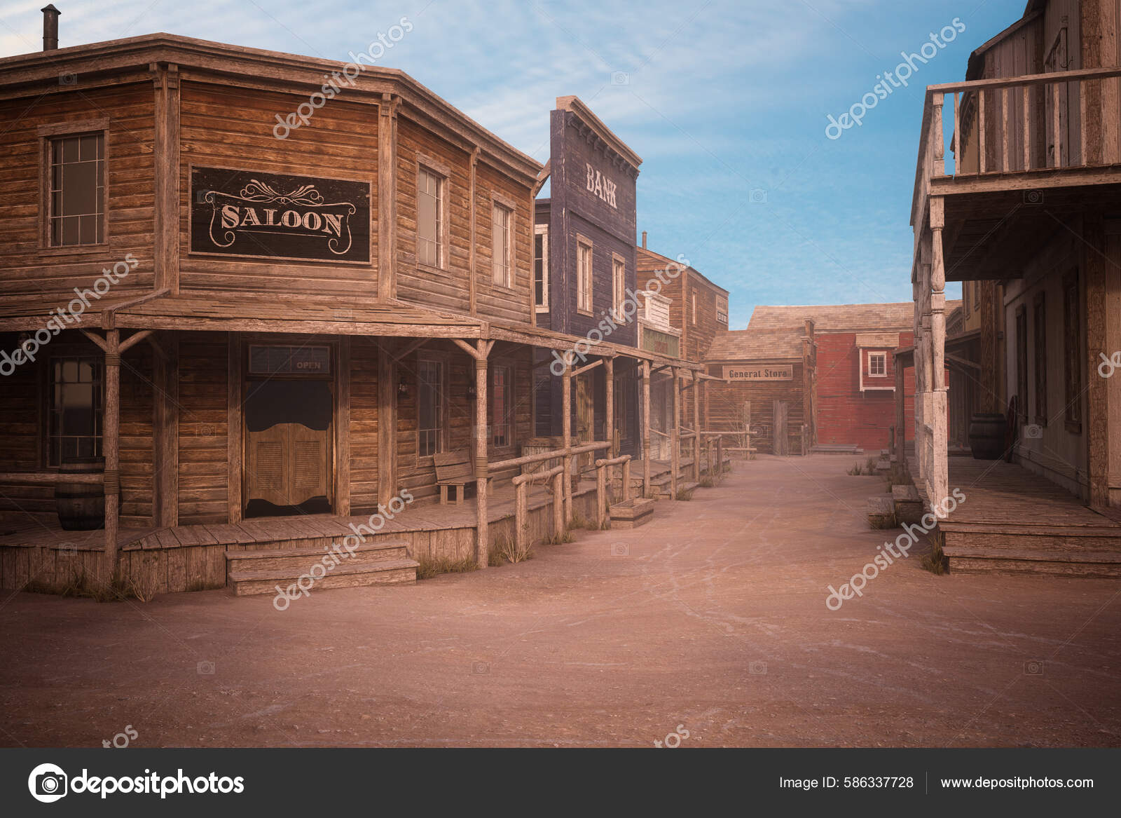 Old West Town Buildings