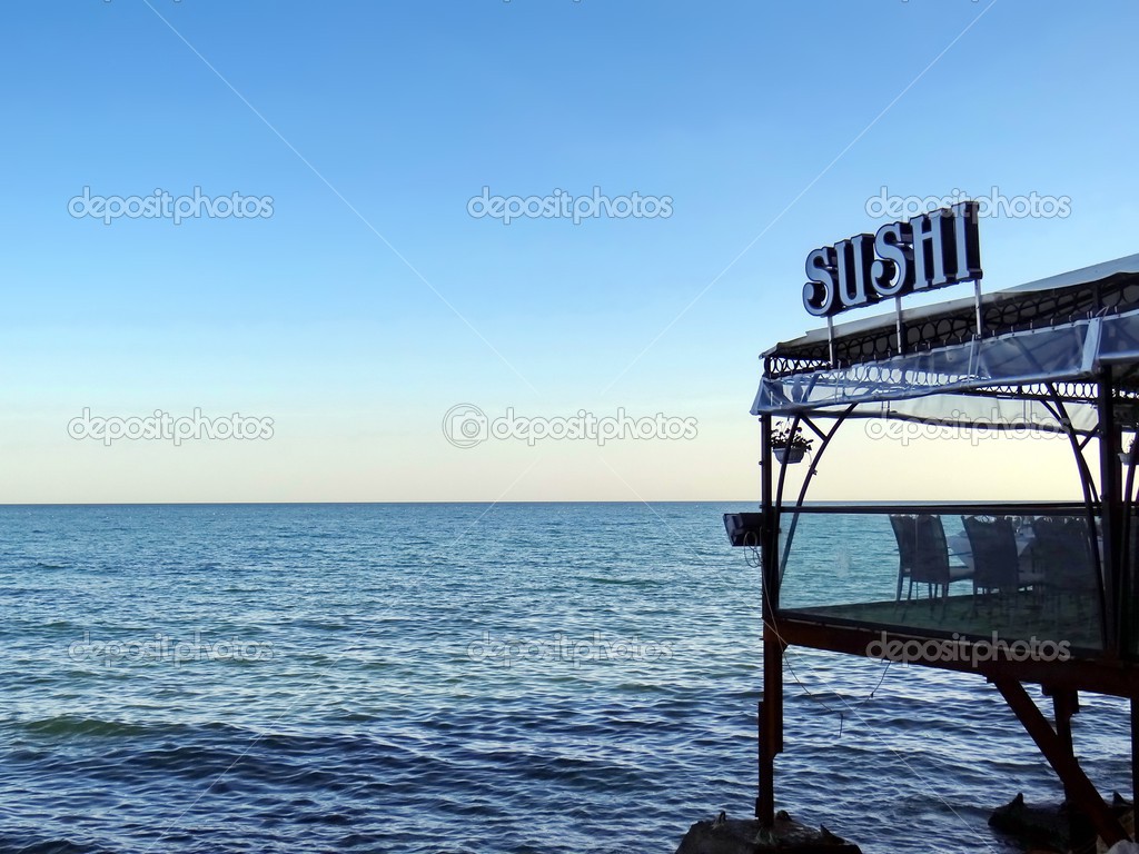 Sushi Restaurant and Sushi Sign — Stock Photo © aruba2000 #34037885