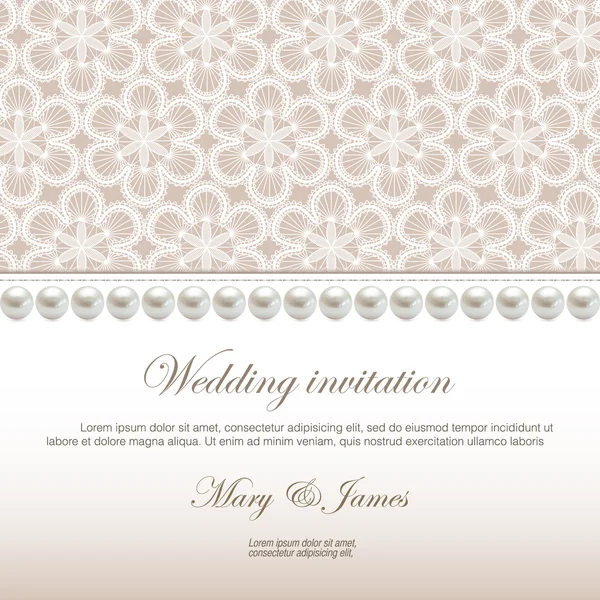 Invitation to pearls Vector Art Stock Images | Depositphotos