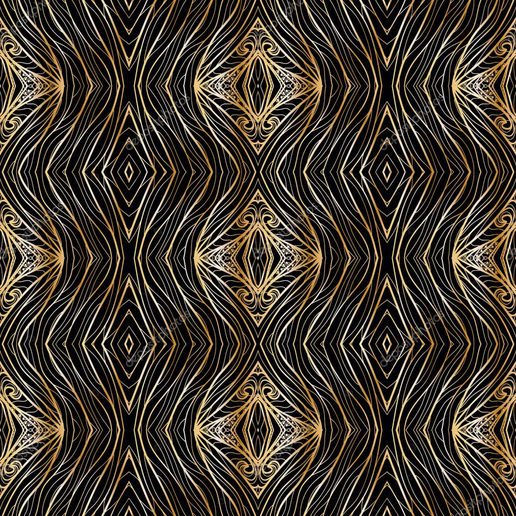 Gold and black pattern — Stock Vector © ElenaBesedina #43891003