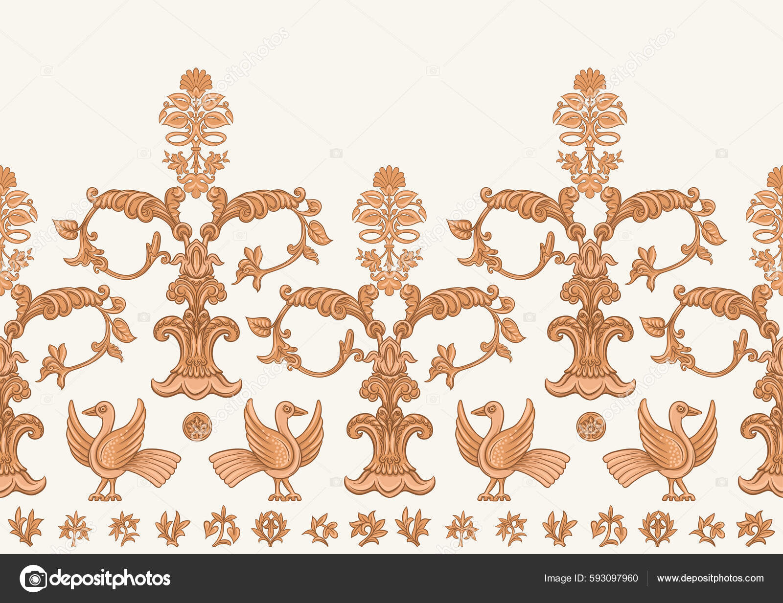 Byzantine Traditional Historical Motifs Animals Birds Flowers Plants ...