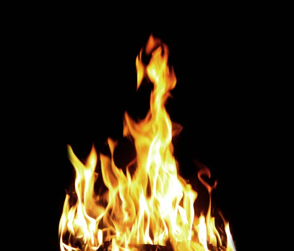 Close up burning flames on black background for graphic design or ...