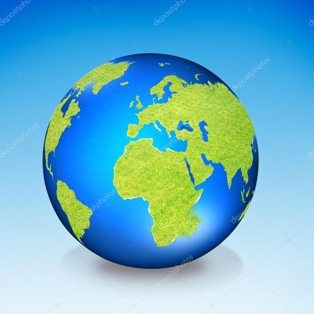 Green Earth Globe Stock Photo by ©sommaill 28551437