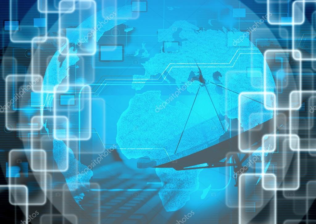 Abstract world technology background Stock Photo by ©sommaill 28558643