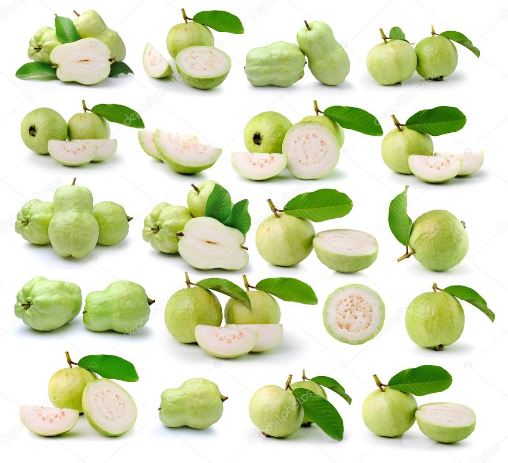 Guava (tropical fruit) on white background — Stock Photo © sommaill ...