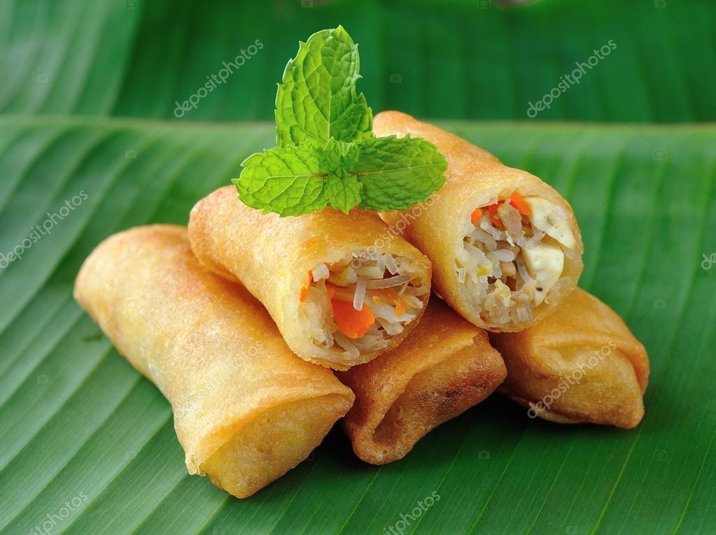 Fried Chinese Traditional Spring rolls food Stock Photo by ©sommaill ...