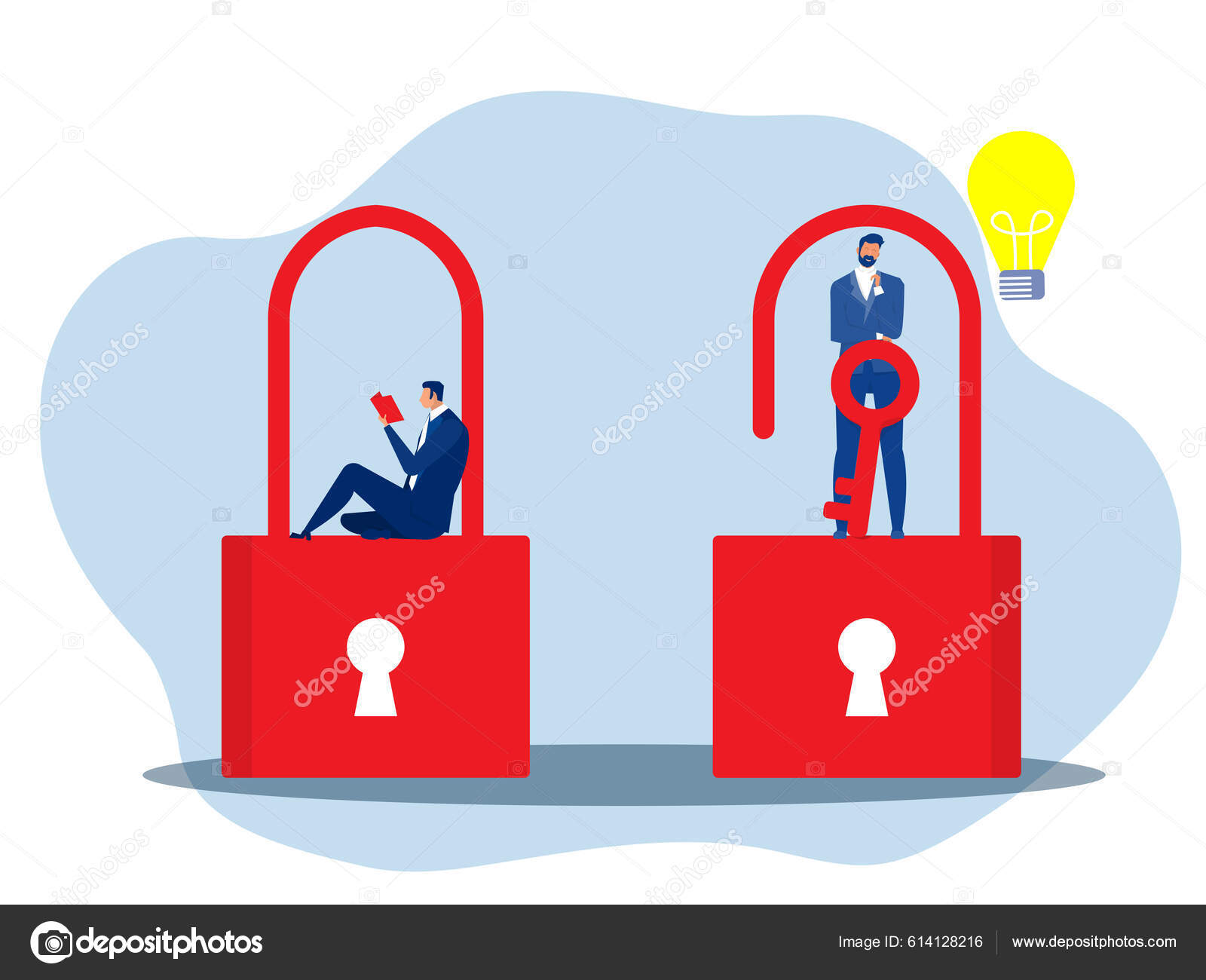 Two Big Key Think Growth Mindset Different Fixed Mindset Concept Stock ... Two Big Key Think Growth Mindset Different Fixed Mindset Concept Stock ...