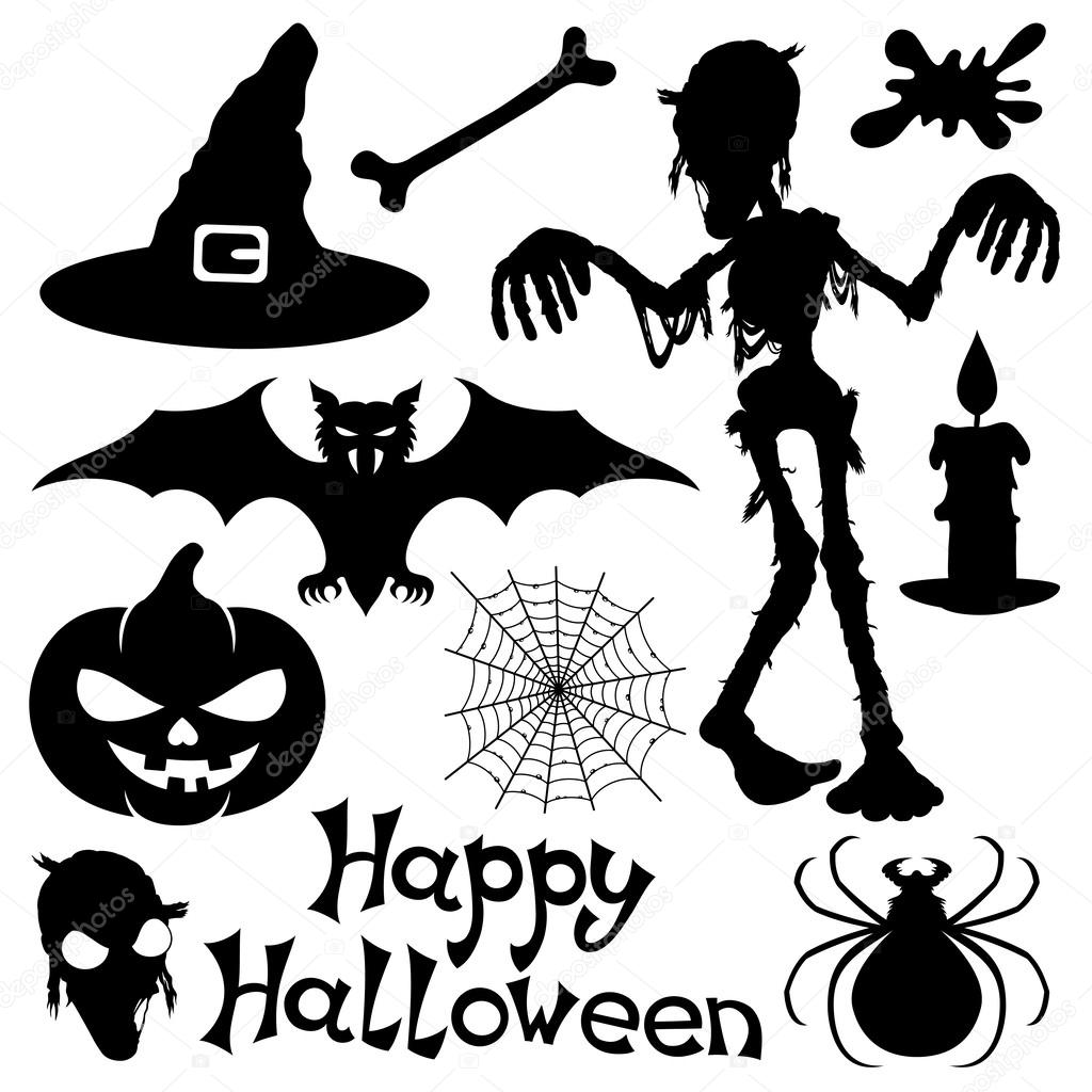 Vector halloween silhouettes. Stock Vector Image by ©taronin #30599713 Vector halloween silhouettes. Stock Vector Image by ©taronin #30599713