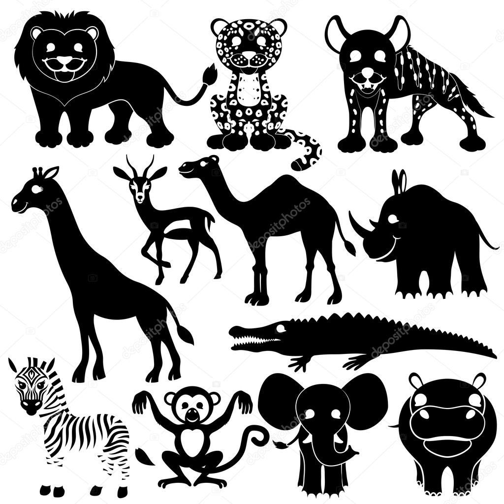 Animal signs on white. — Stock Vector © taronin #40775487