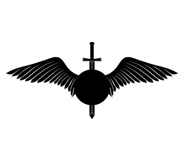 Angel with sword and shield Vector Art Stock Images | Depositphotos