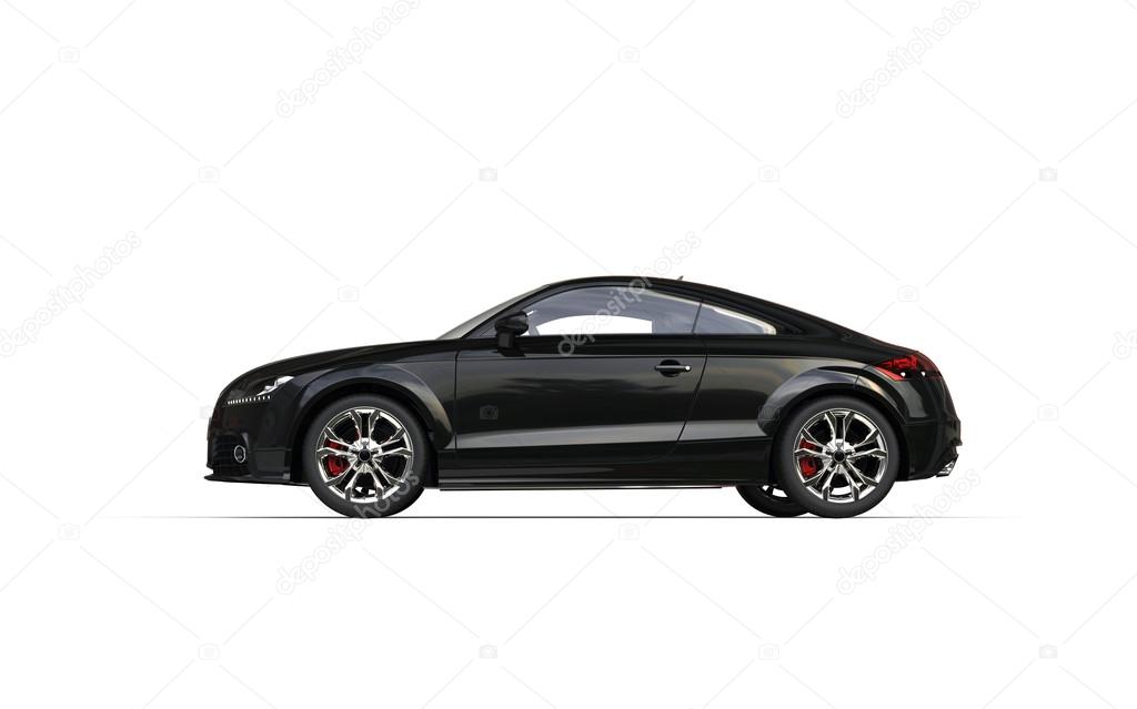 Cool modern black car left side view — Stock Photo © Svitac #49904231