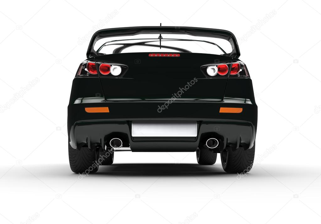 Black race car back view – Stock Editorial Photo © Svitac #49905037