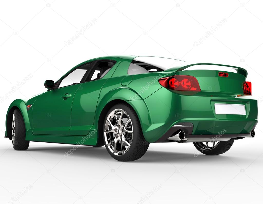 Metallic green car back view – Stock Editorial Photo © Svitac #49905321