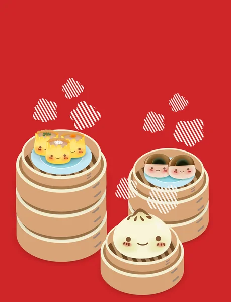 Cute Dim Sum Vector Art Stock Images Depositphotos