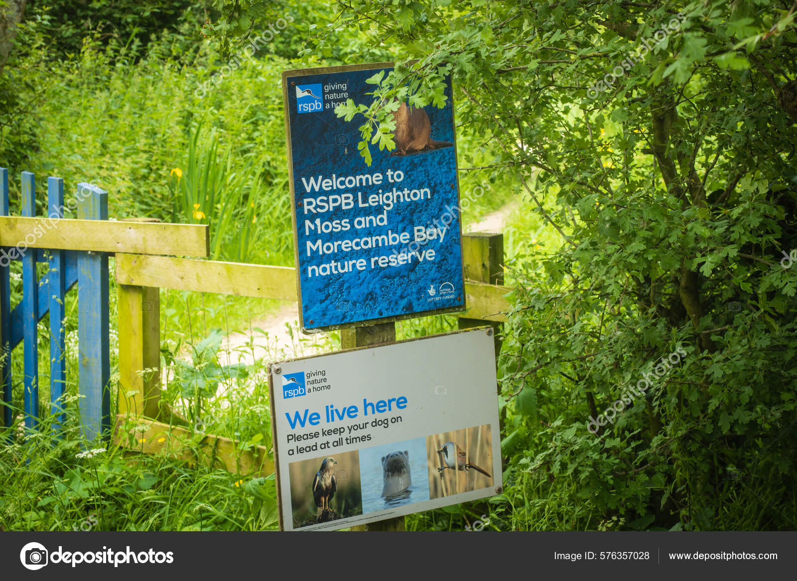 2022 Silverdale Lancashire Signs Rspb Welcoming People Nature Reserve ...