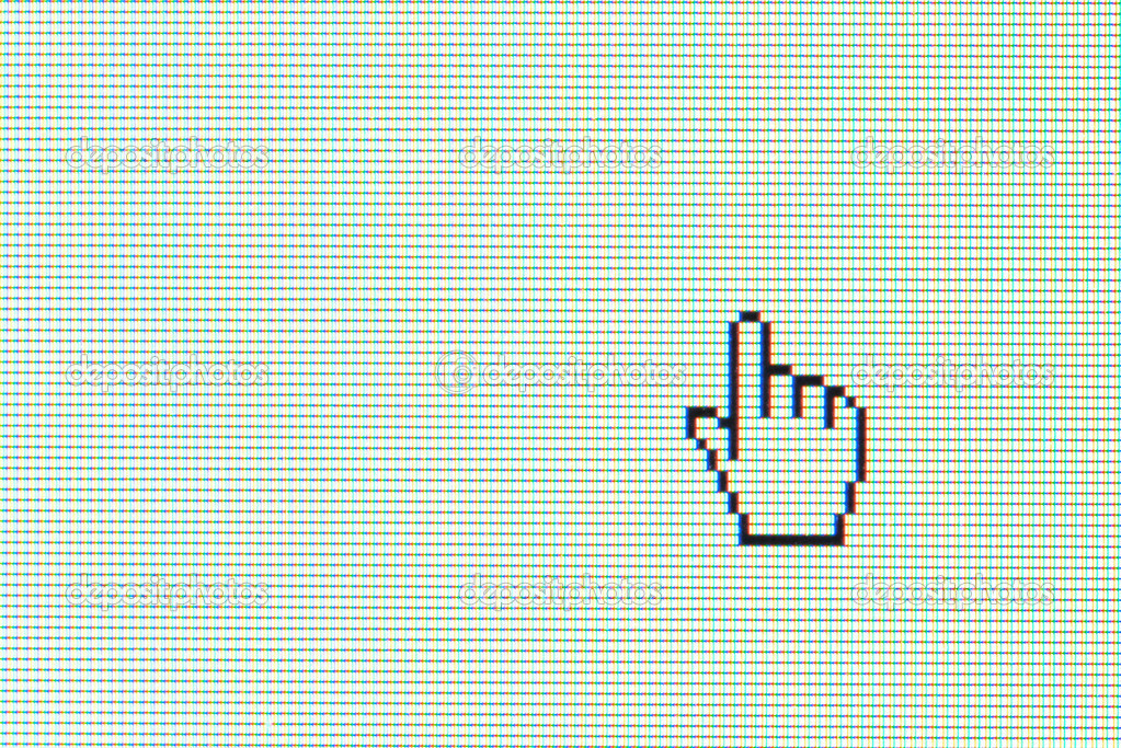 Hand cursor on computer screen — Stock Photo © aodaodaodaod #32431049