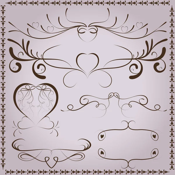 Heart page divider Stock Vectors, Royalty Free Heart page divider ...