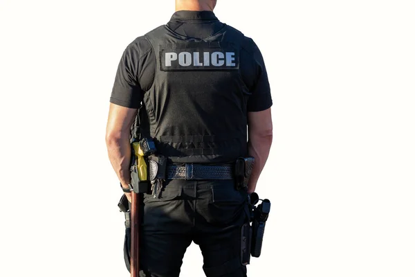 Police officer back Stock Photos, Royalty Free Police officer back ...