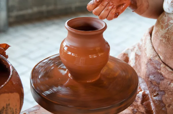 Hand made pottery being manufactured — Stock Photo © jankratochvila ...