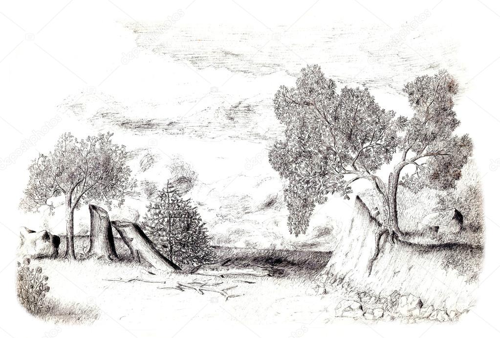 Borde De Un Acantilado Dibujo