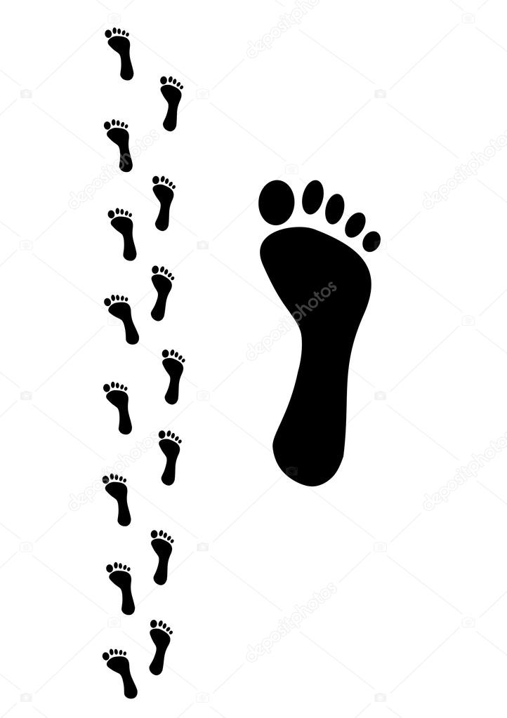 Black foot prints. Stock Vector Image by ©Lucaso #33454069