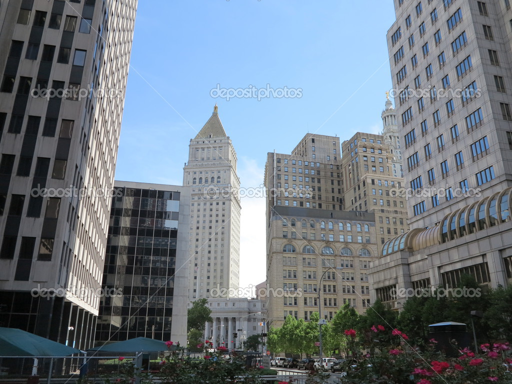 Foley Square Showing New York City Modern and historical architecture ...