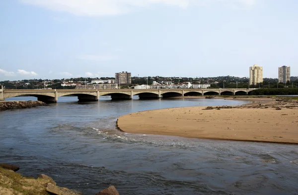 Traffic Bridge Over Mouth of Umgeni River Durban South Africa Stock ...