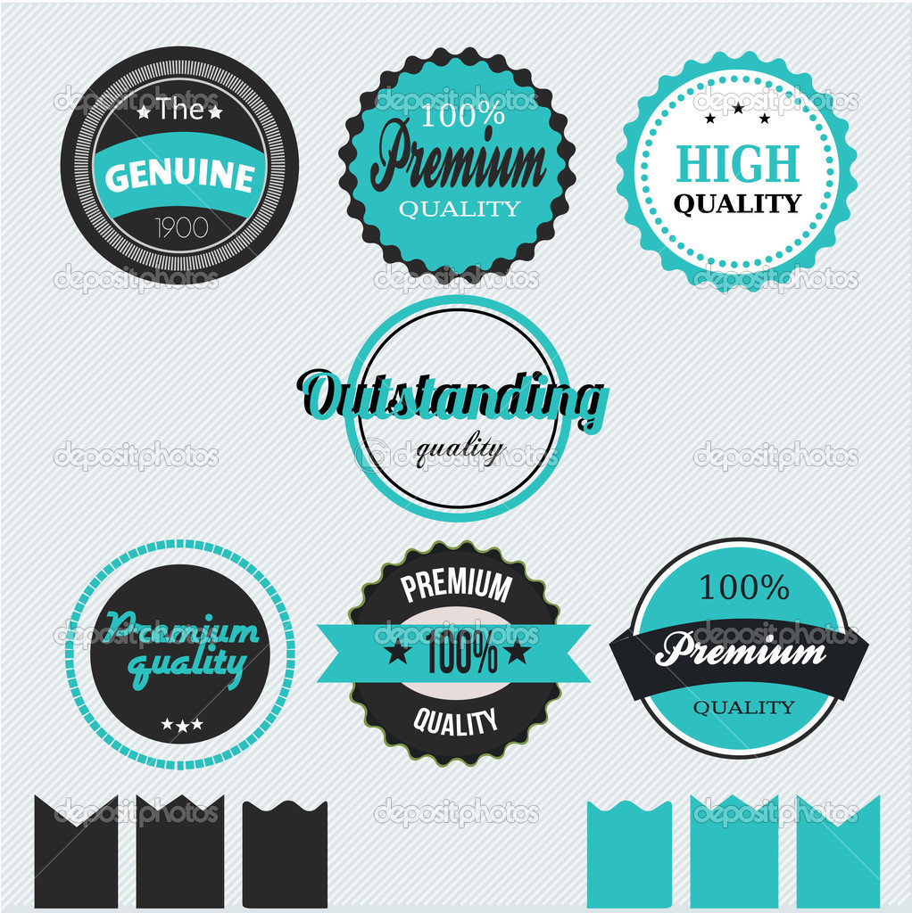 Conjunto de etiquetas vectoriales e insignias — Vector de stock ...