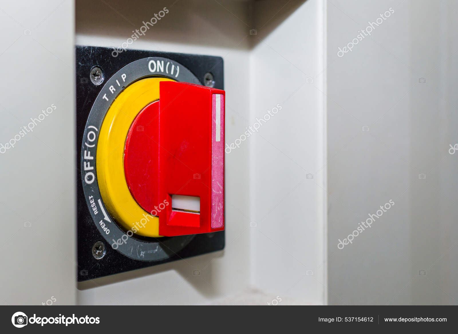 Red Rotary Power Button Close Factory Stock Photo by ©arvydele.gmail ...