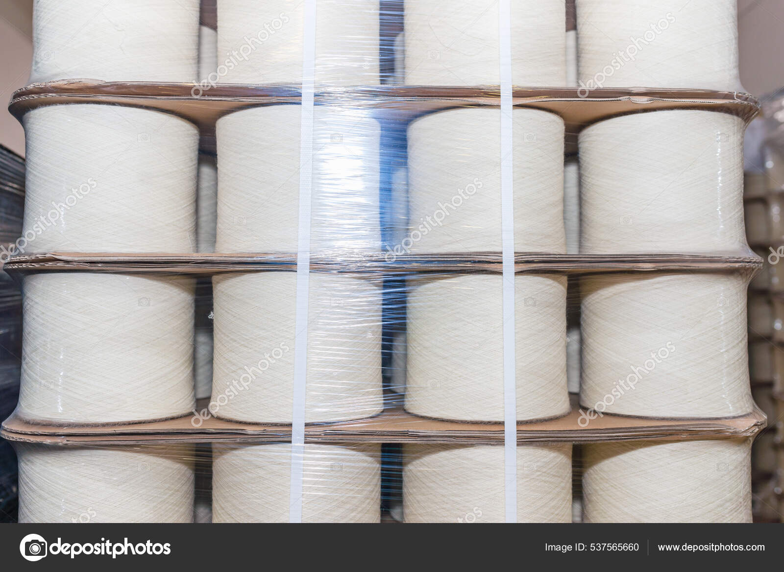 Máquina Costura Industrial Fiado Fio Muitos Rosca Juntos Envolto Filme ...