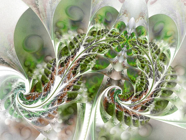 Beautiful fractal floral art. Computer generated graphics. Abstract ...