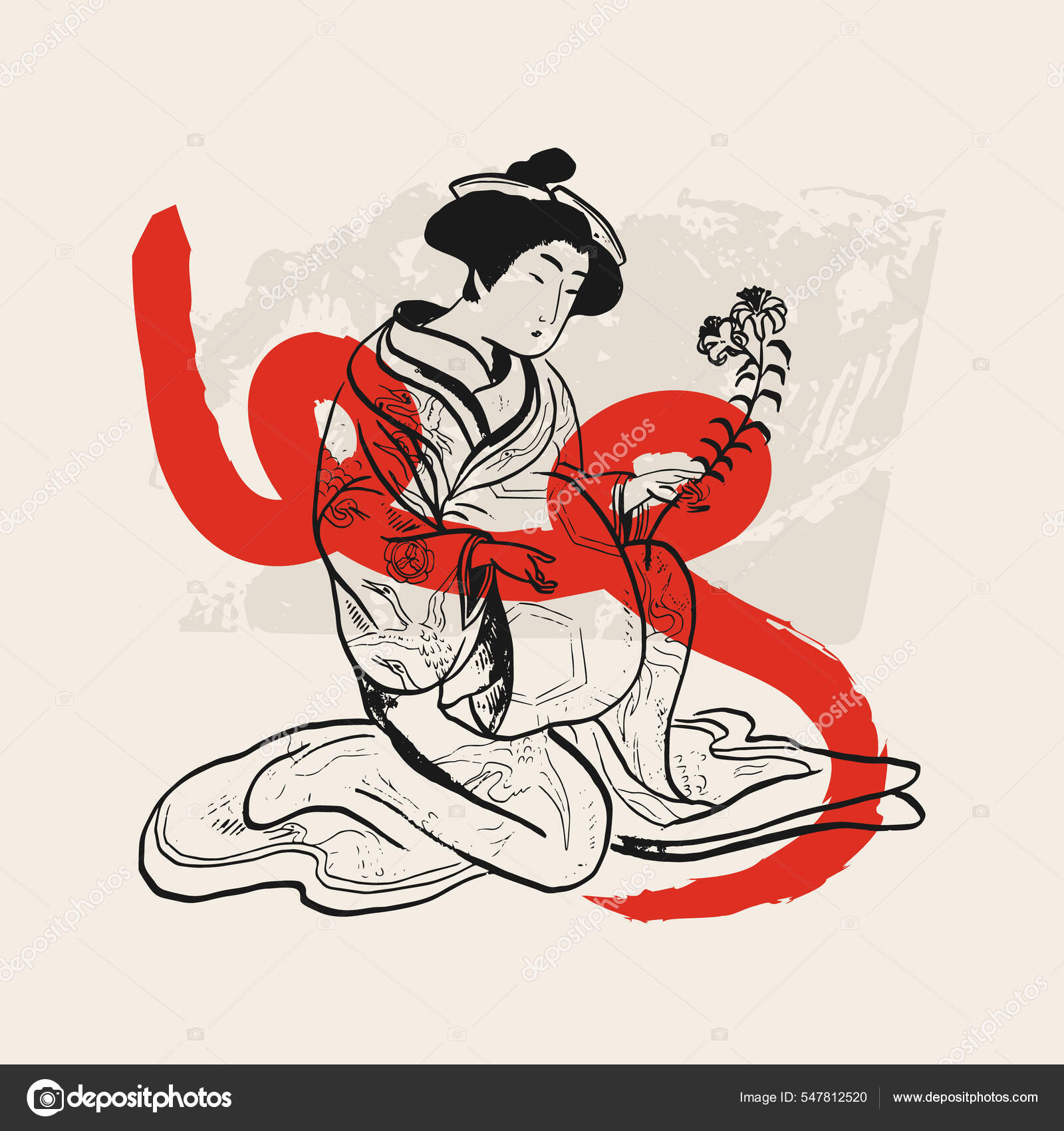 Traditional Japanese Vector Illustration Traditional Japan Asian ...