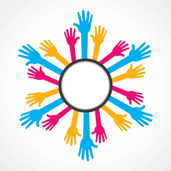 Colorful helping hand background Stock Vector Image by ©vectotaart ...