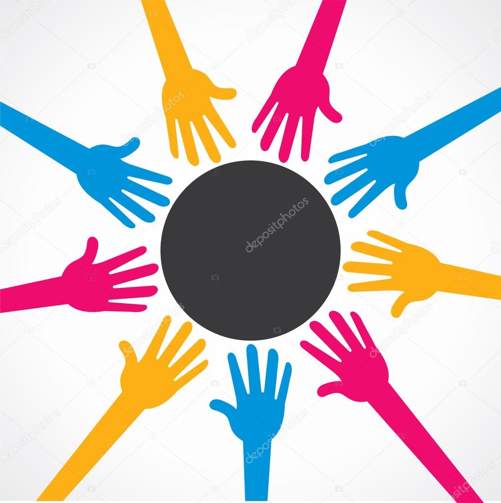 Colorful hand background vector Stock Vector by ©vectotaart 29913119