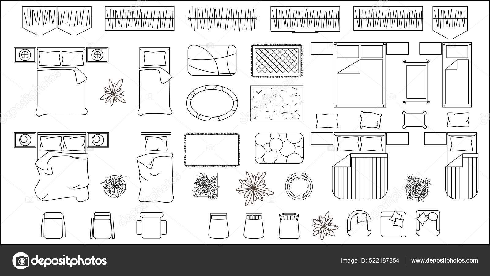 Toilet Outline Blueprint
