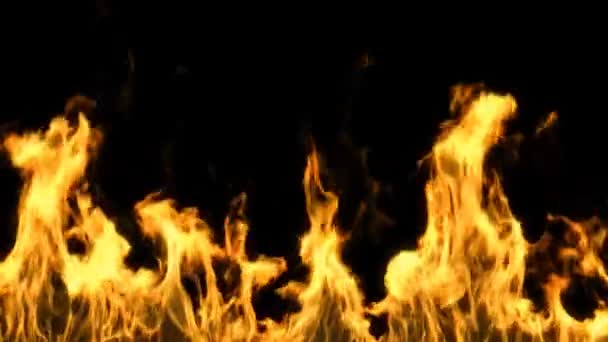 Looped fire on black background with alpha mask in HD 1080. Easy ...