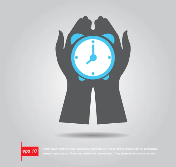 Hand hold clock icon vector — Stock Vector © atibody #37196293