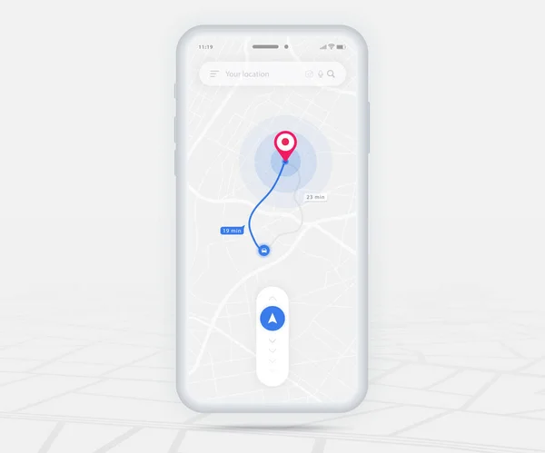 Map Gps Navigation App Concept Mobile Map Application Smartphone App Stock Vector by ©tumpongsak ...